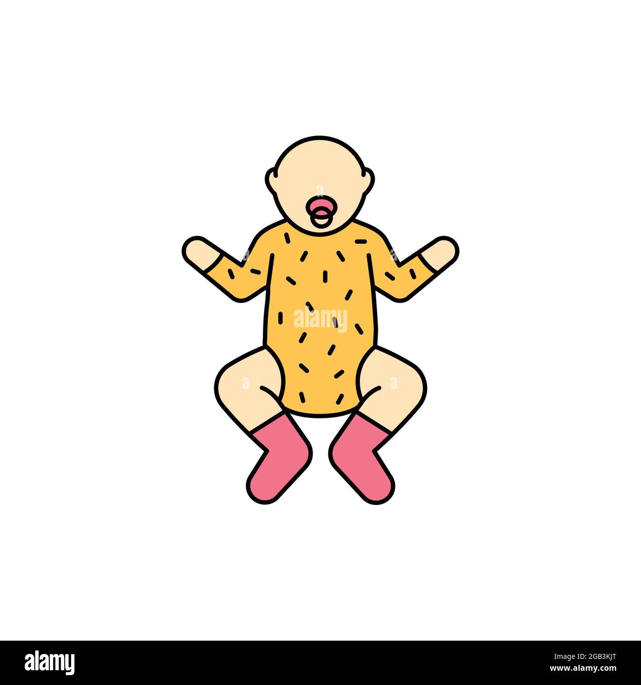 Infant olor line icon. Different stages person's life. Pictogram for ...