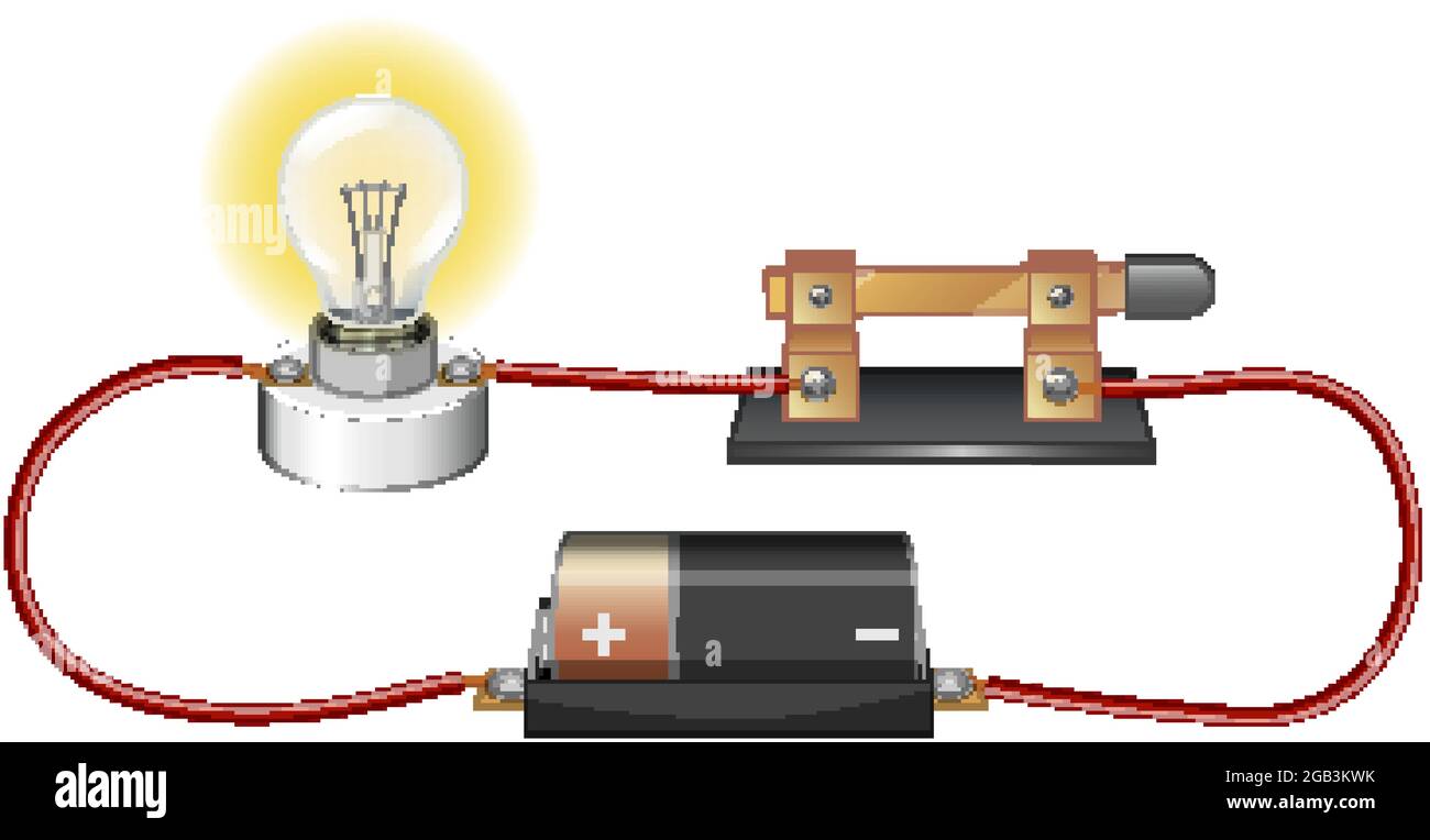 Electric Circuit Science Experiment Illustration Stock Vector Image