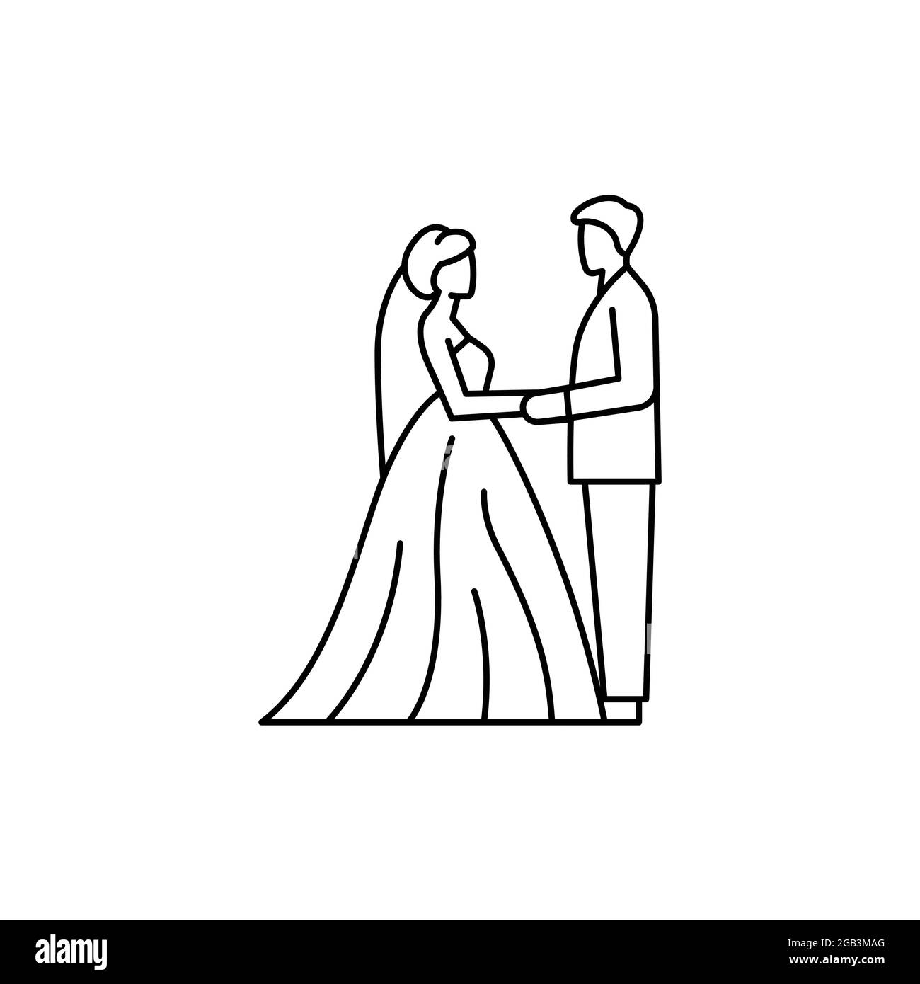 Friends olor line icon. Different stages person's life. Pictogram for ...