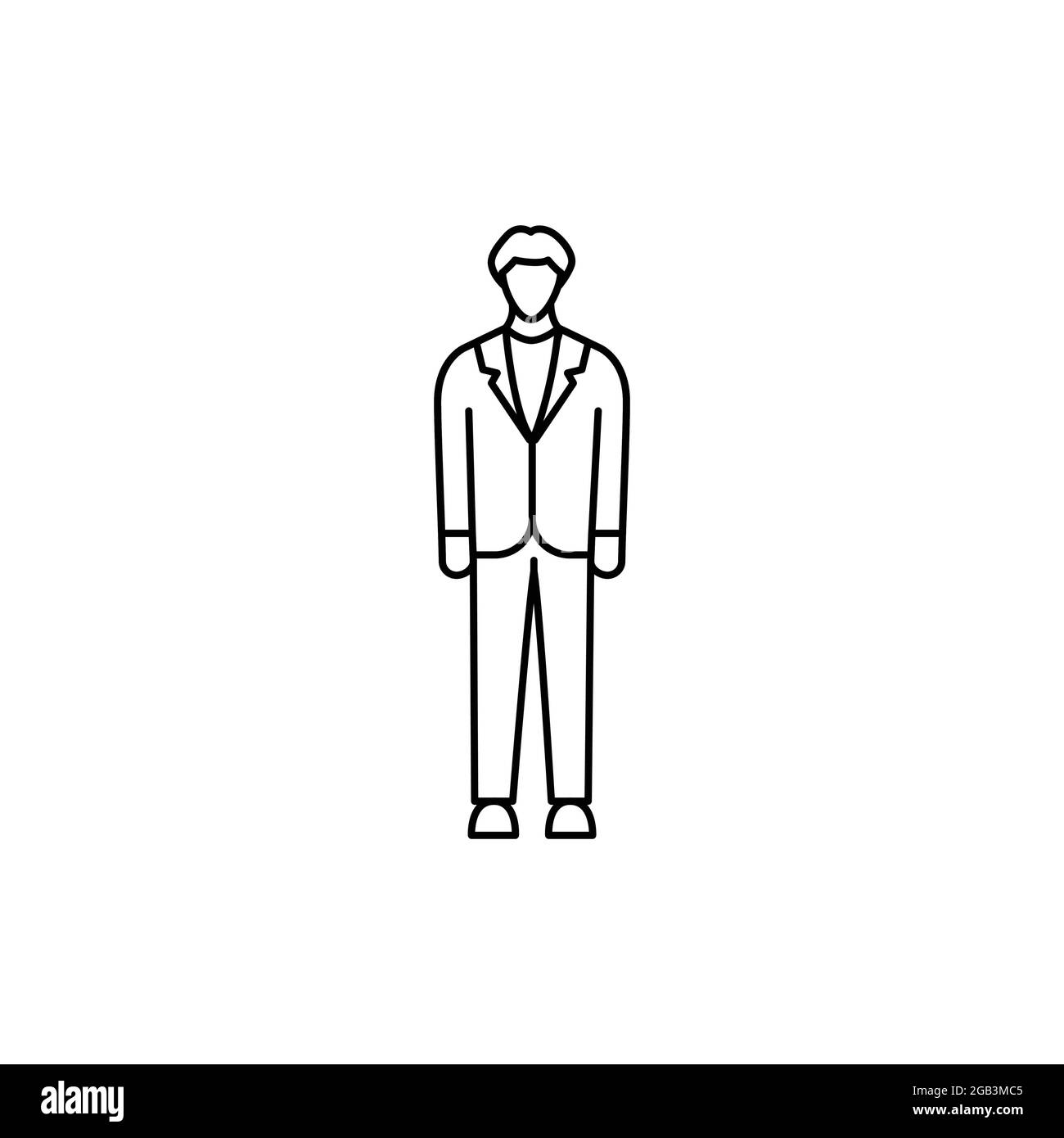 Mature man olor line icon. Different stages person's life. Pictogram ...