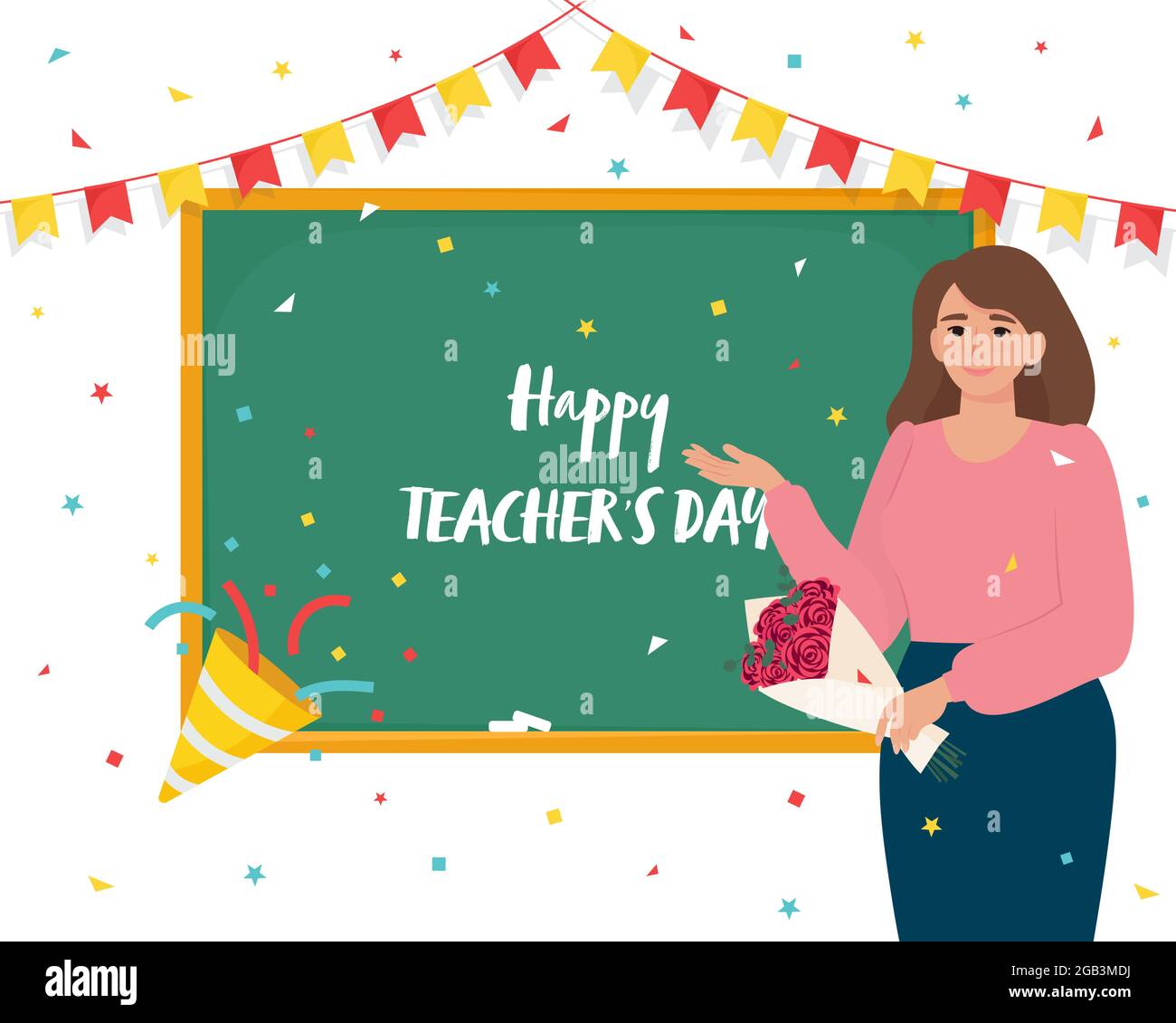 Teachers day teacher in Cut Out Stock Images & Pictures - Alamy