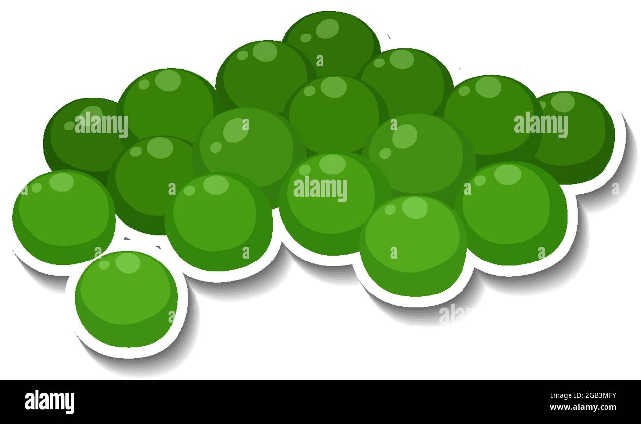 Many green spheres on white background illustration Stock Vector Image ...
