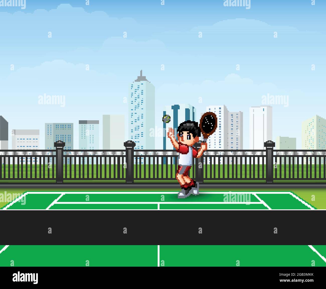 People are playing tennis outdoor Stock Vector Image & Art - Alamy