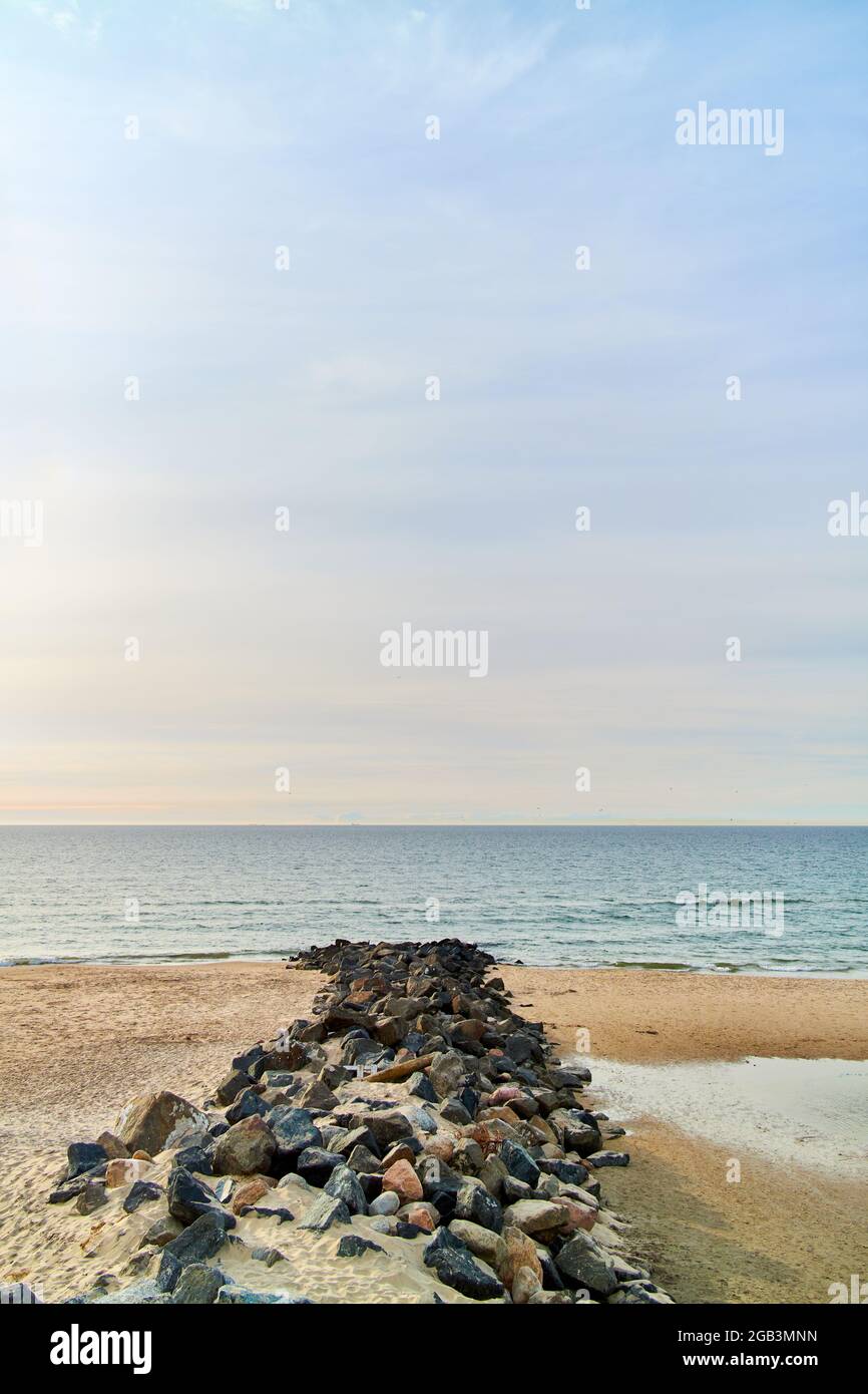 large rocks on a beach making a path Stock Photo - Alamy