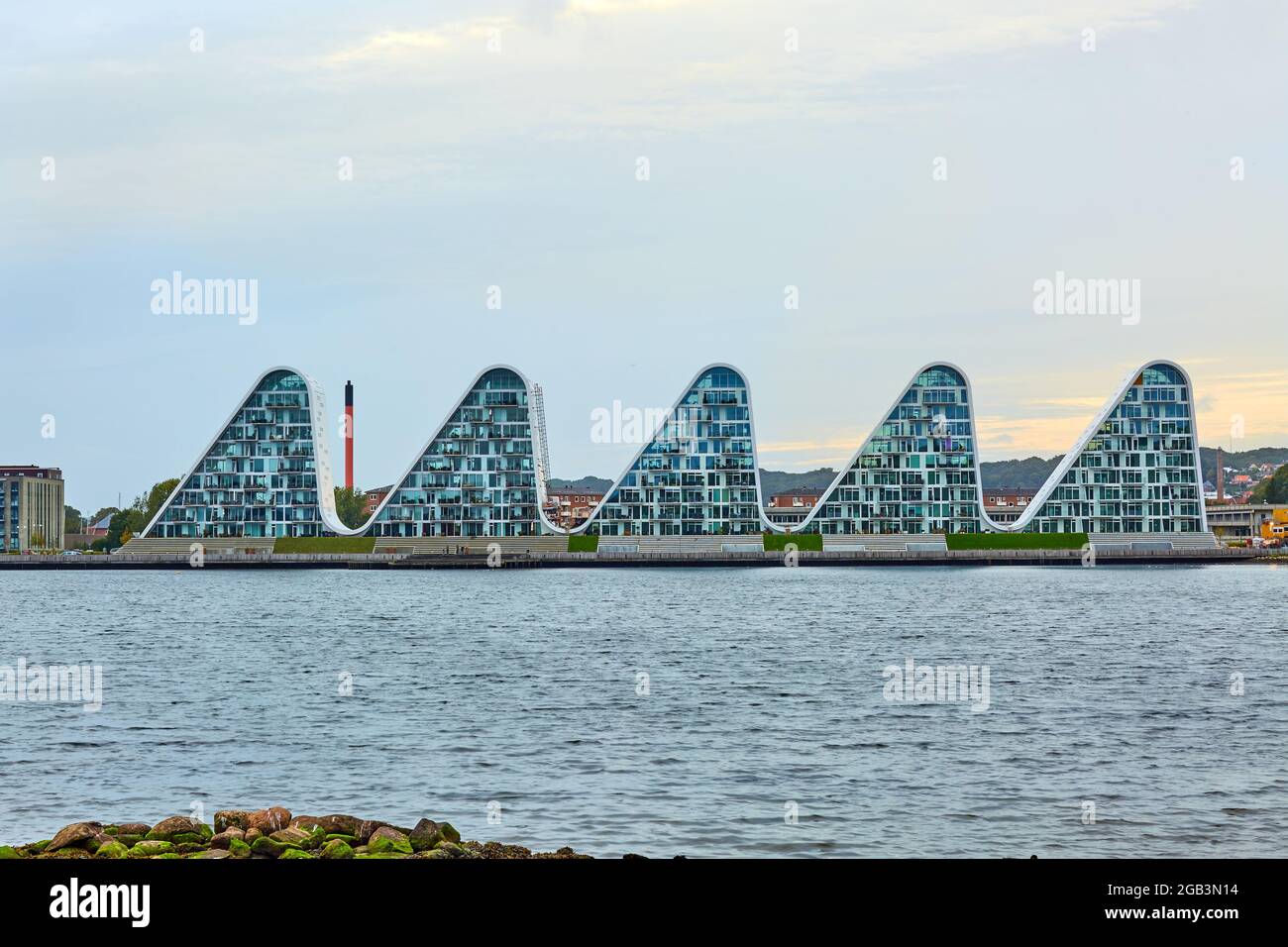 a futuristic modern buildings in denmark by the water Stock Photo - Alamy