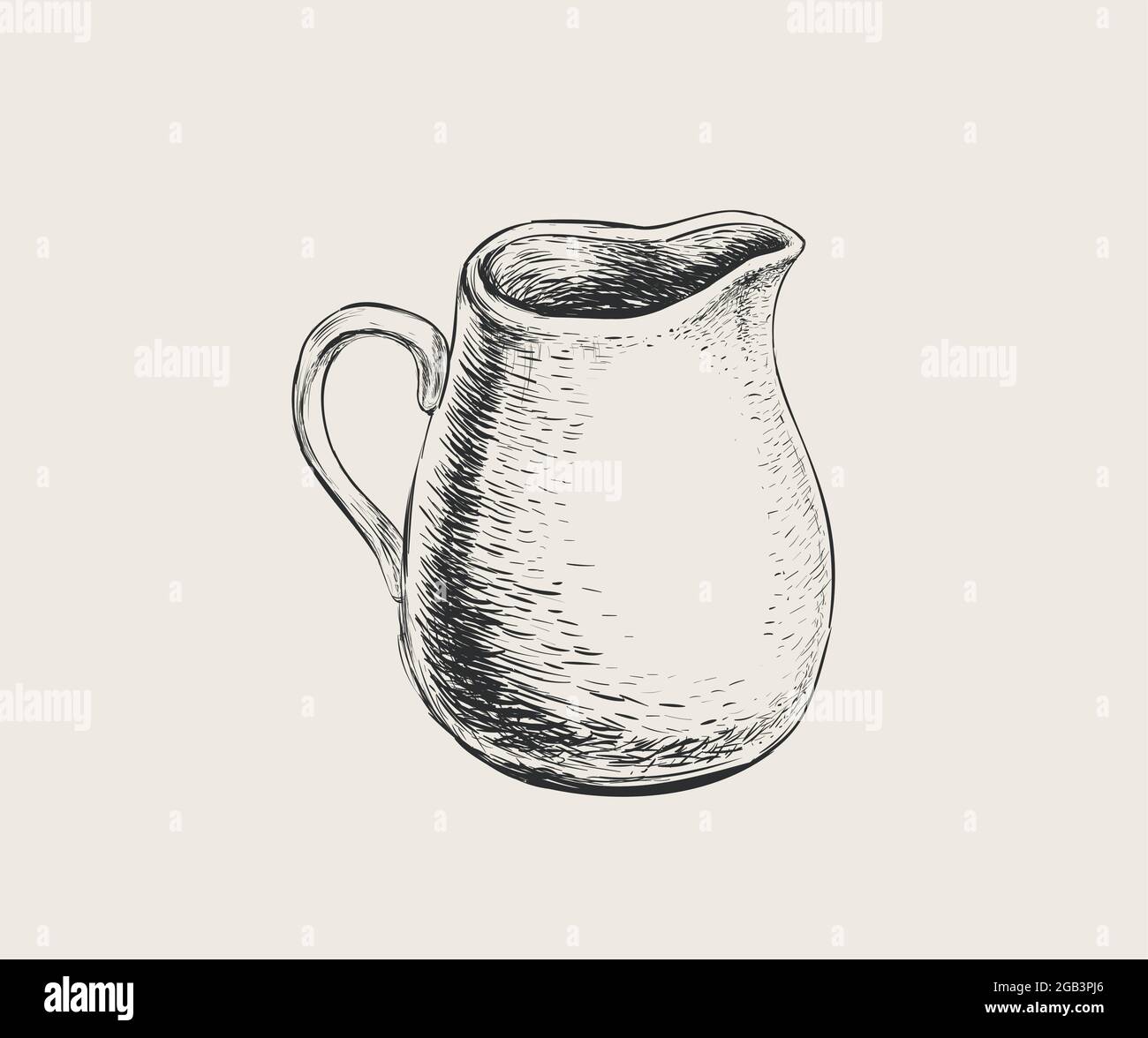 Hand Drawn Sketch Jug Vector Illustration Stock Vector Image & Art - Alamy