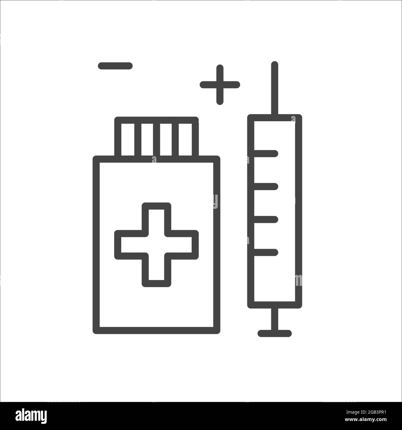 Vaccination and immunization line icon. Symbol isolated Stock Vector ...