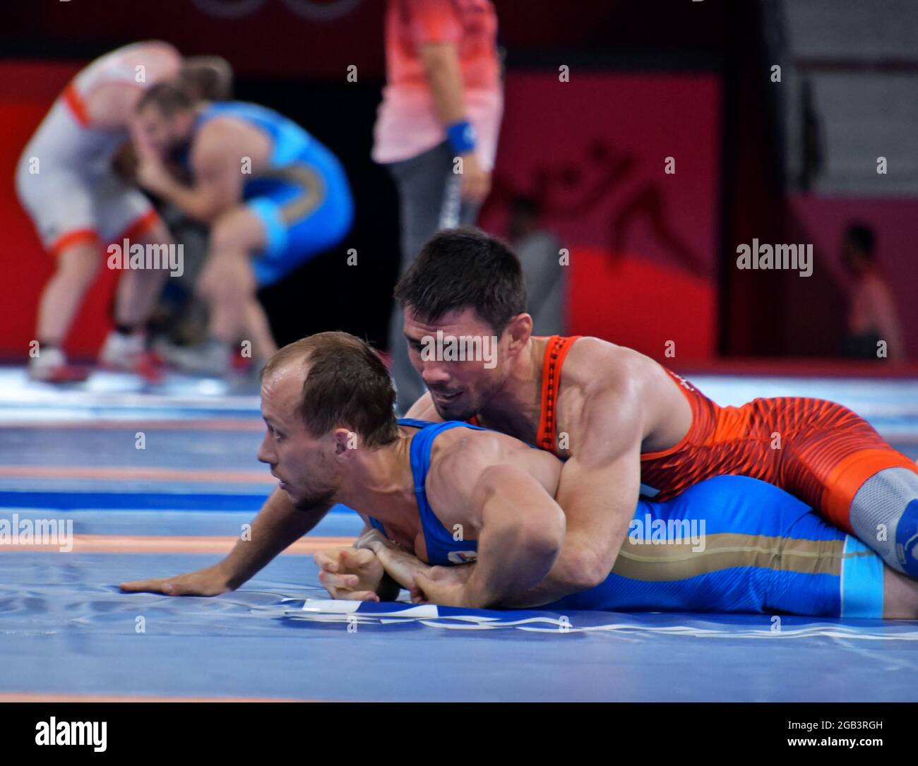 Tokyo, Japan. 02nd Aug, 2021. ROC(Russian Olympic committee)'s Sergey Emelin defeats USA's Ildar ...