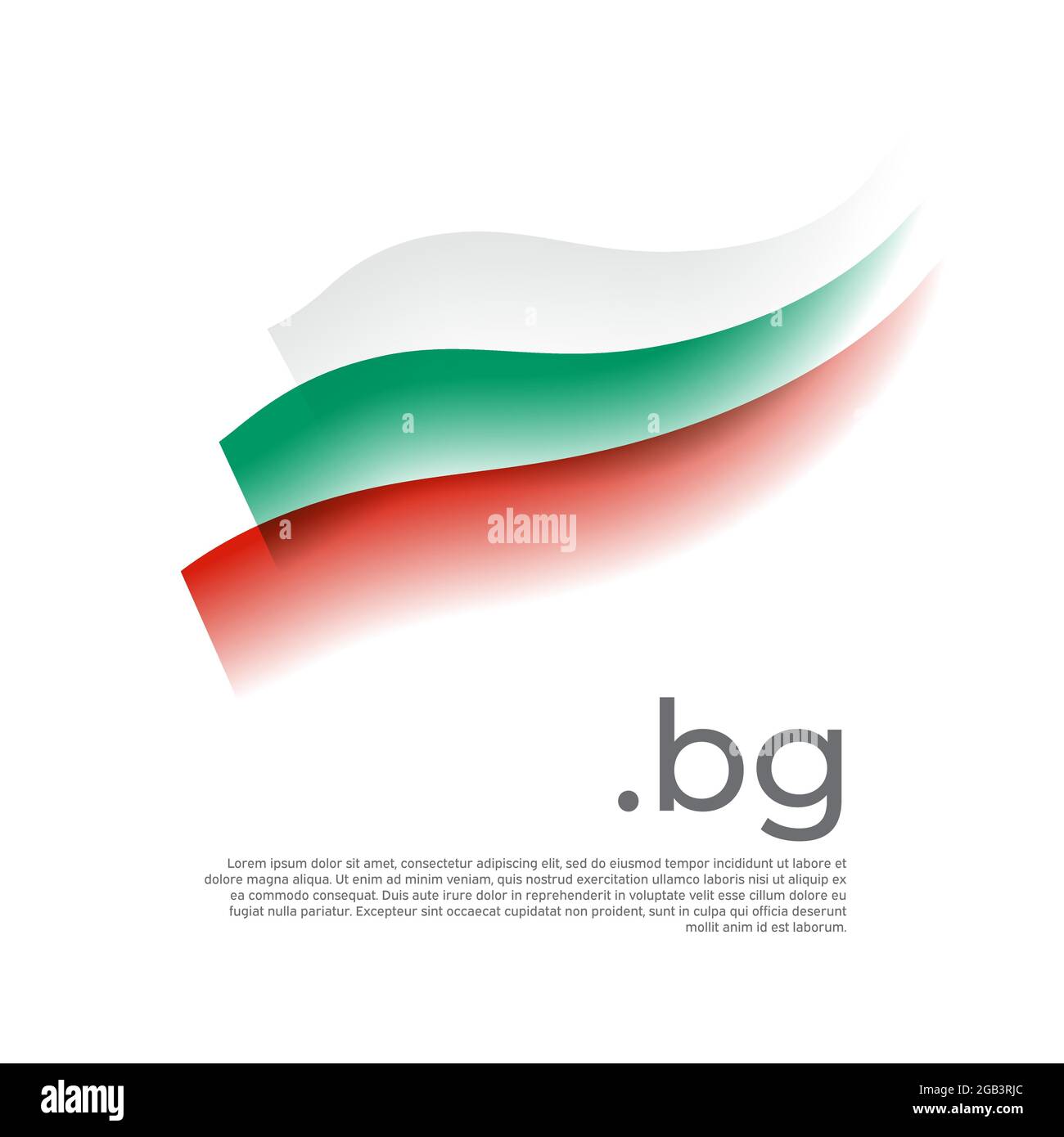 Bulgaria flag watercolor. Stripes colors of bulgarian flag on white ...