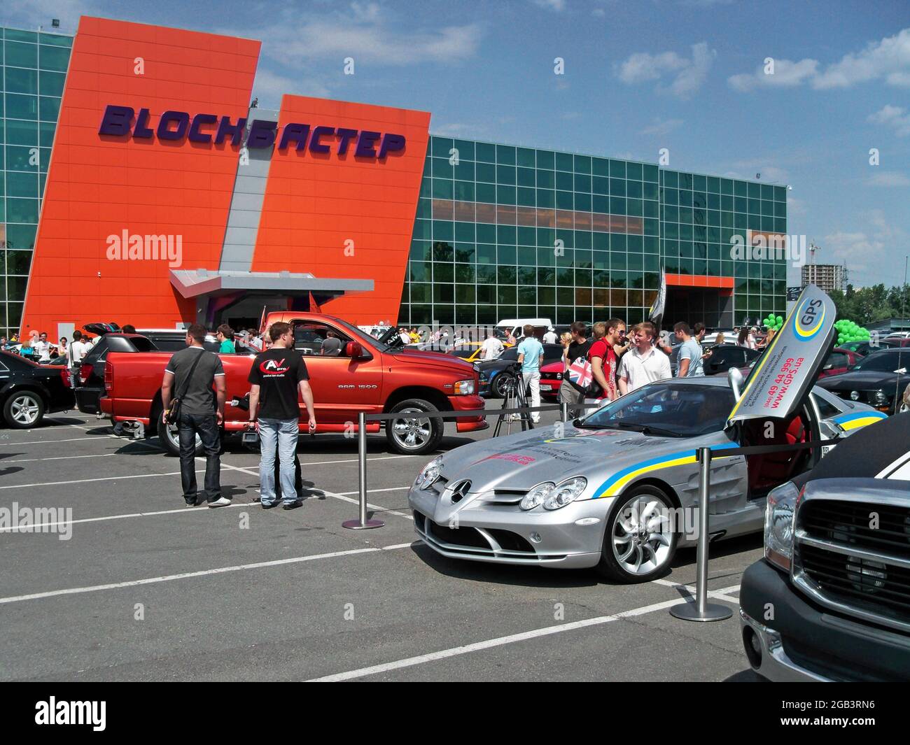 21 May 2011 - Kiev, Ukraine: Mercedes-Benz SLR McLaren with the open ...