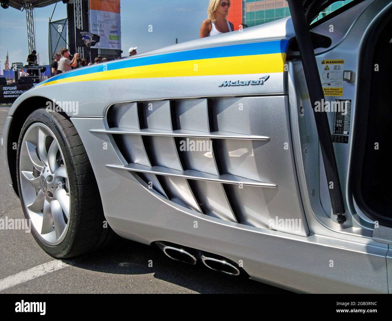 21 May 2011 - Kiev, Ukraine: Mercedes-Benz SLR McLaren with the open ...