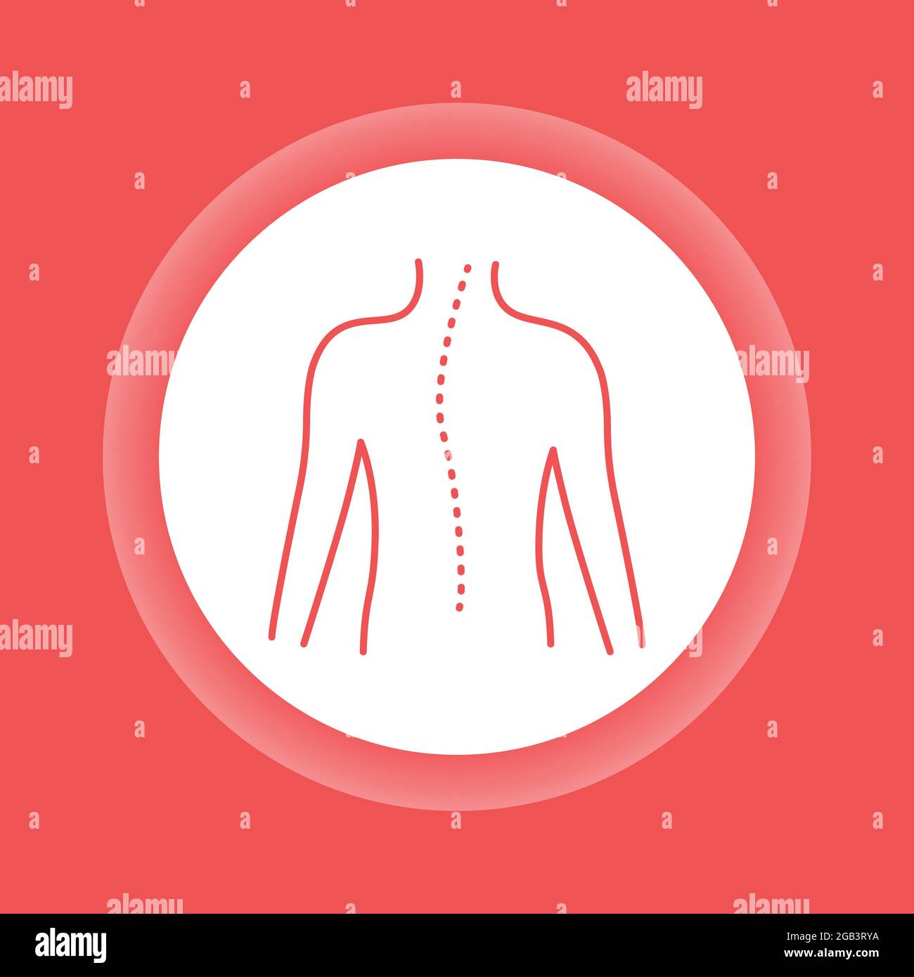 Scoliosis Glyph Color Button Icon Spinal Deformity Isolated Vector