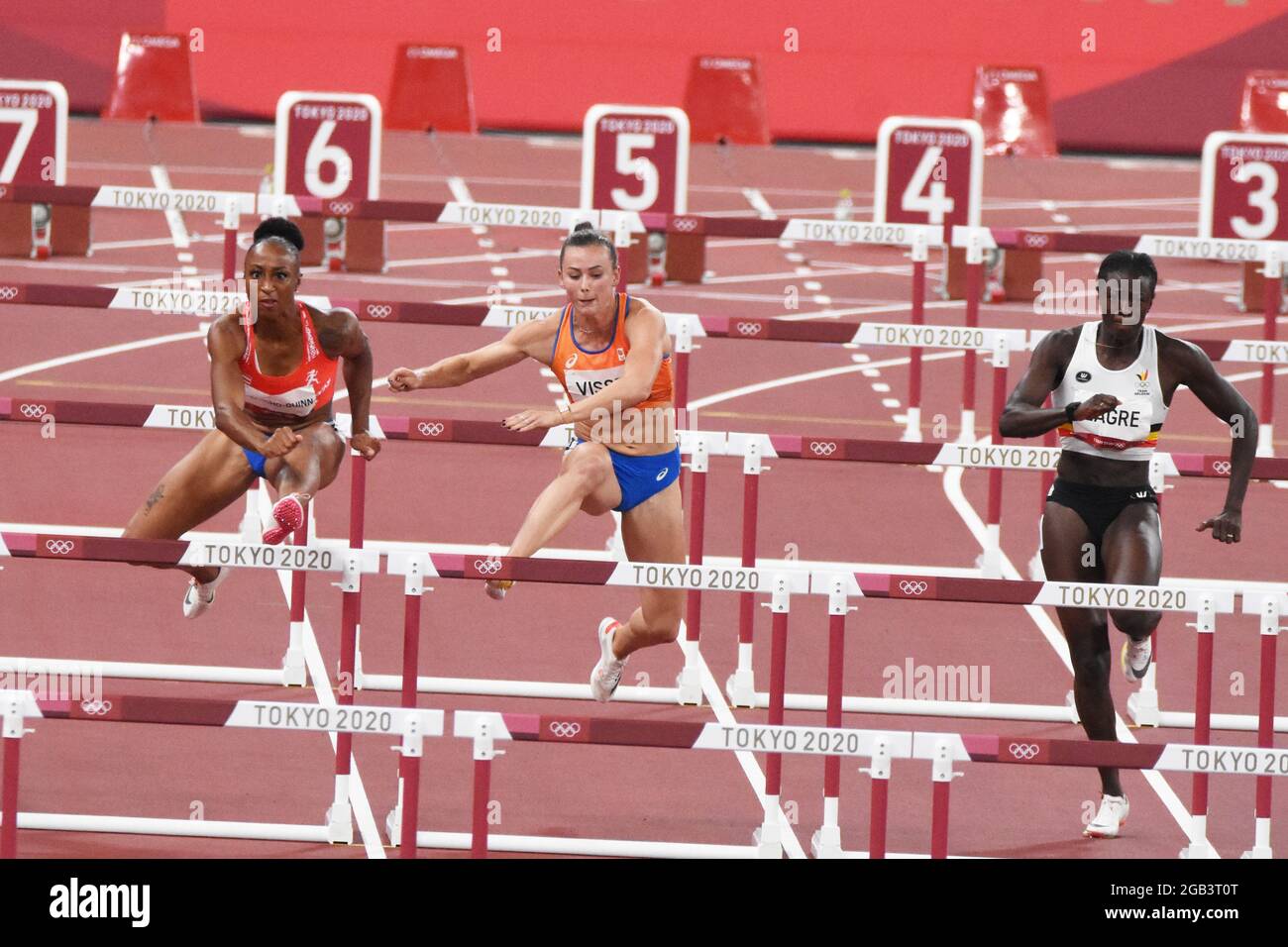 Jasmine Camacho-Quinn (PUR), Nadine Visser (NED), Anne Zagre (BEL ...