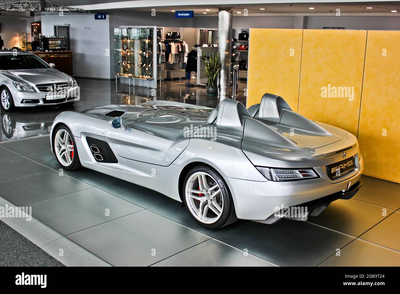 Kiev, Ukraine - August 21, 2011: Mercedes-Benz SLR McLaren Stirling ...