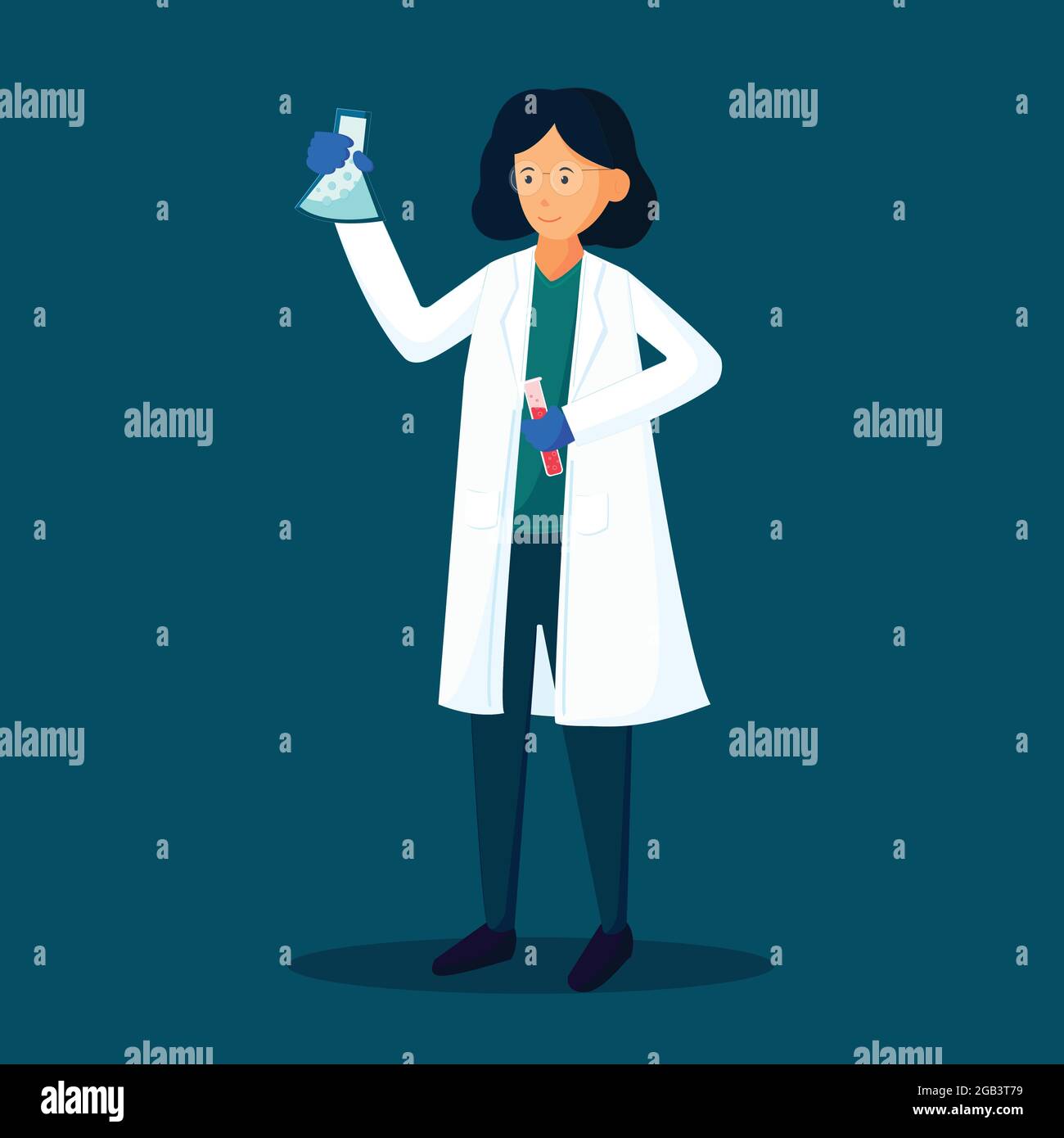 Female scientist cartoon Stock Vector Images - Alamy