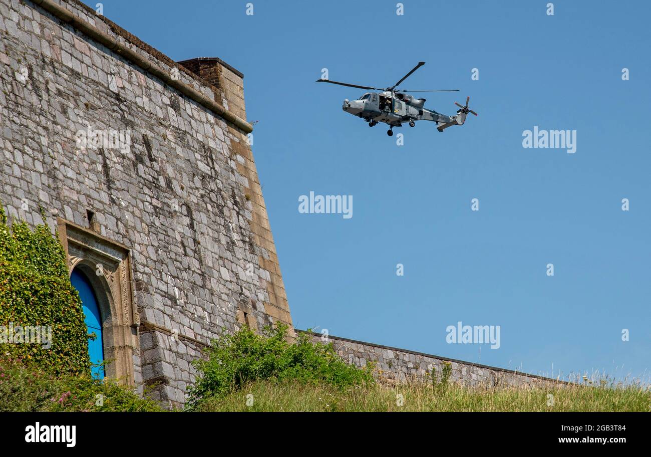 Plymouth, Devon, England, UK. 2021. British Army Wildcat AH1 helicopter ...