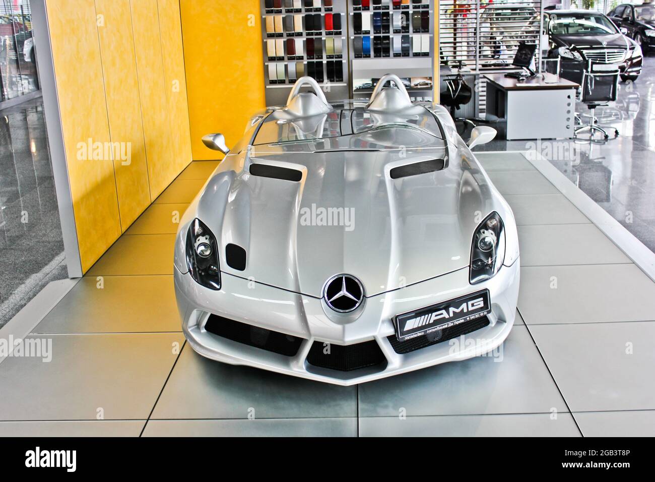 Kiev, Ukraine - August 21, 2011: Mercedes-Benz SLR McLaren Stirling ...