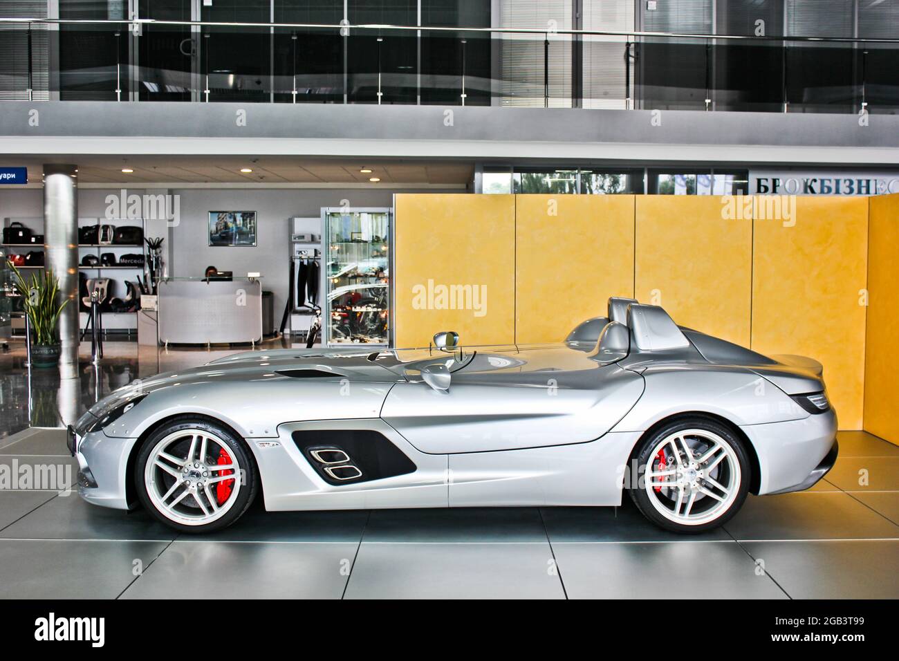 Kiev, Ukraine - August 21, 2011: Mercedes-Benz SLR McLaren Stirling ...