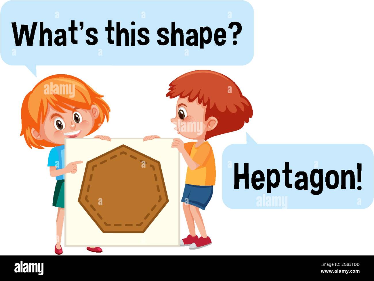 Heptagon cartoon hi-res stock photography and images - Alamy