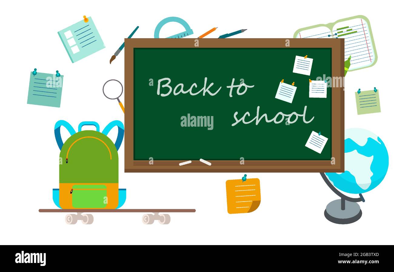 School set study supplies Stock Vector Images - Alamy