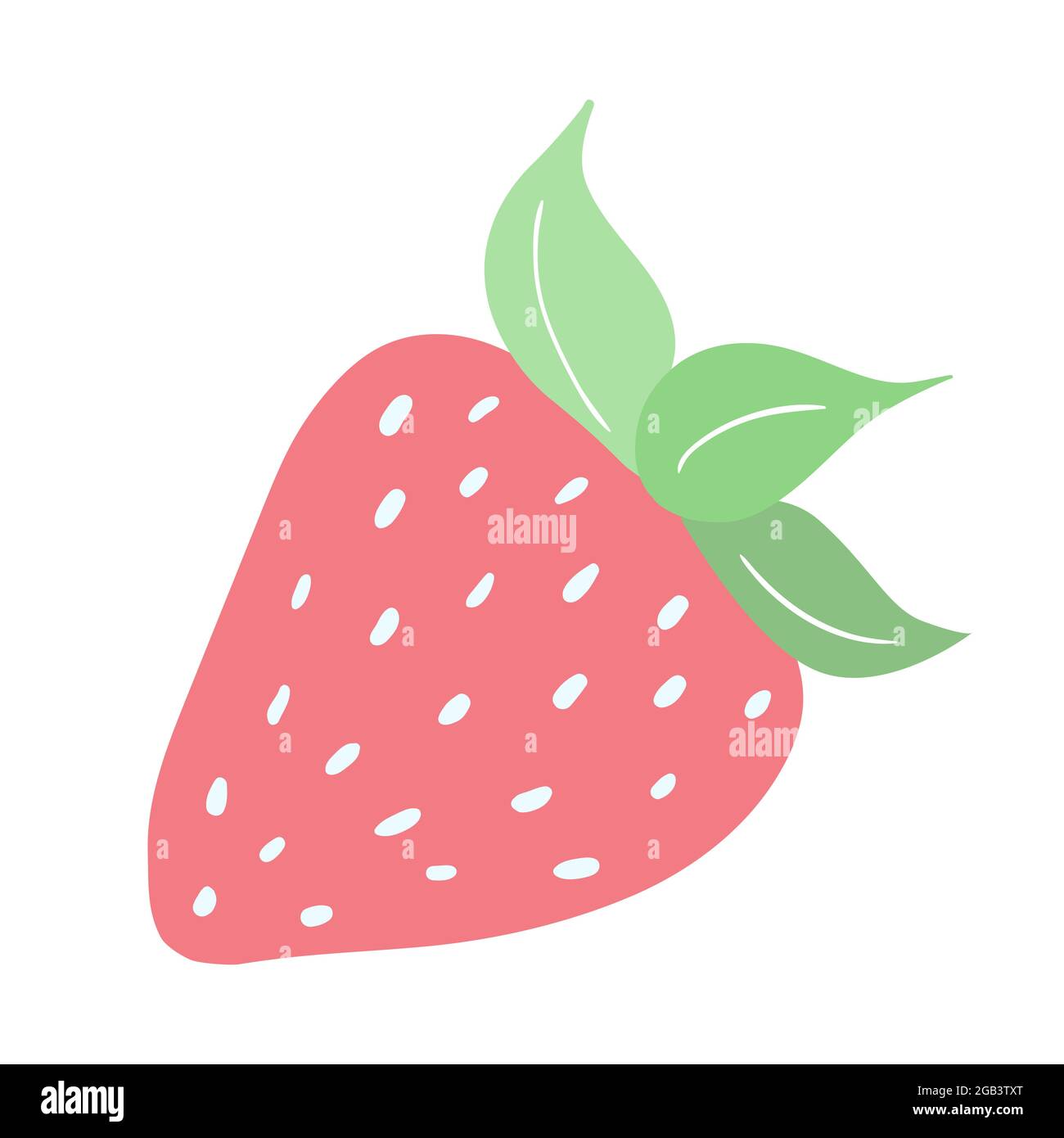 Pink Strawberry Cartoon