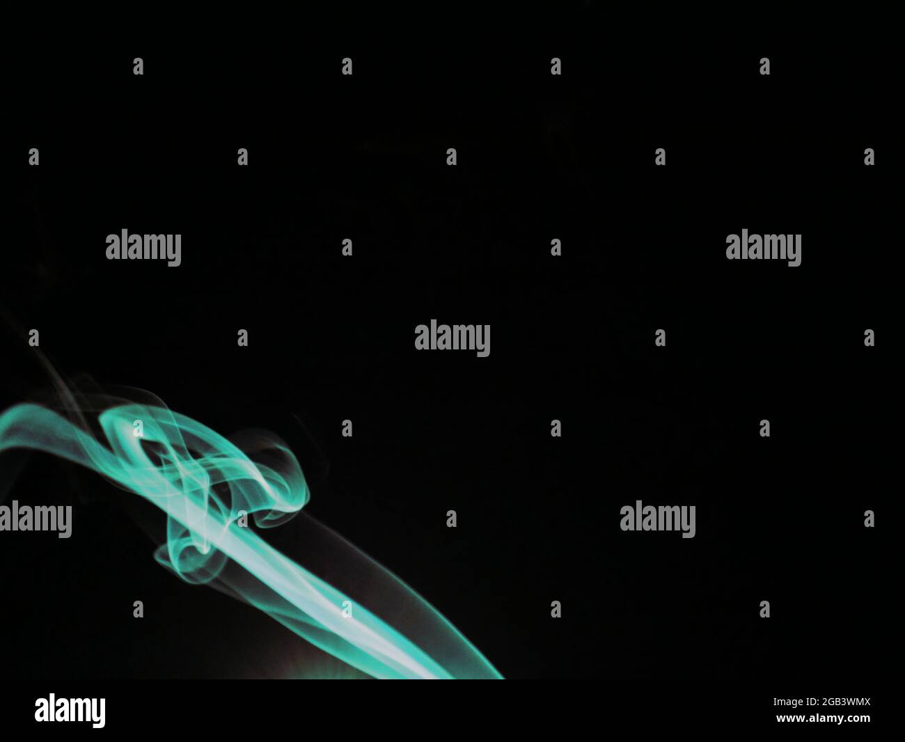 Left side corner Smoke side pattern created on black background for ...