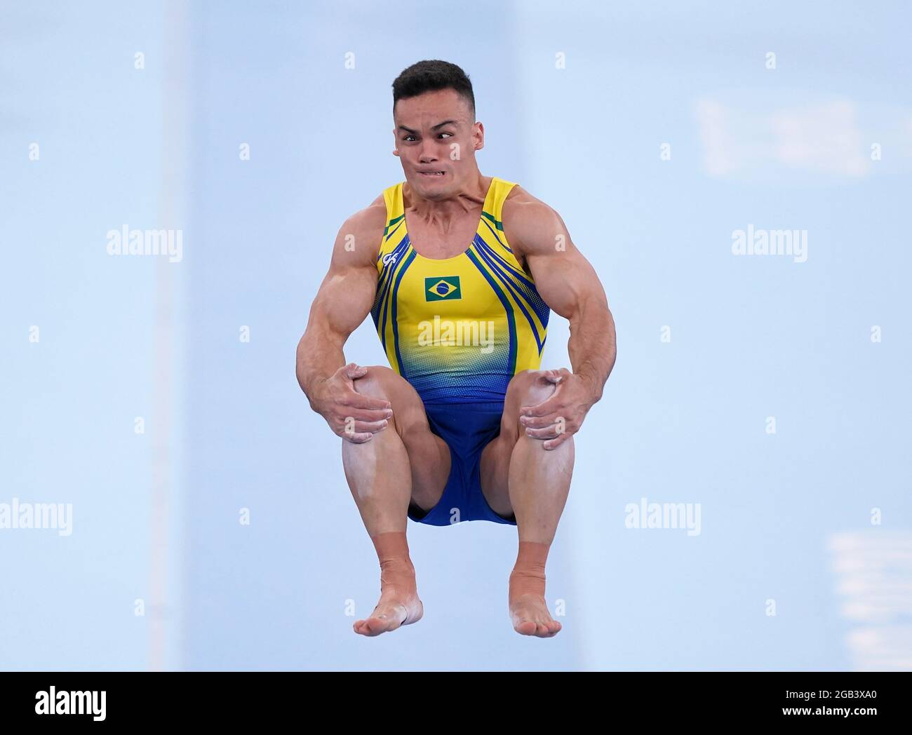 Brazil's Caio Souza in the Men's Vault at Ariake Gymnastic Centre on ...