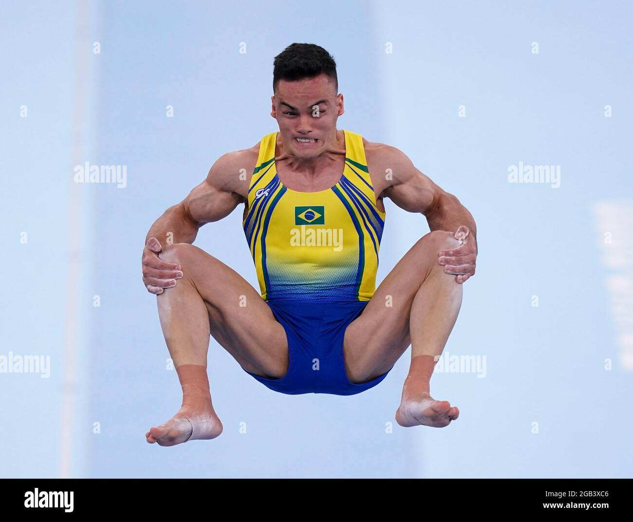 Brazil's Caio Souza in the Men's Vault at Ariake Gymnastic Centre on ...