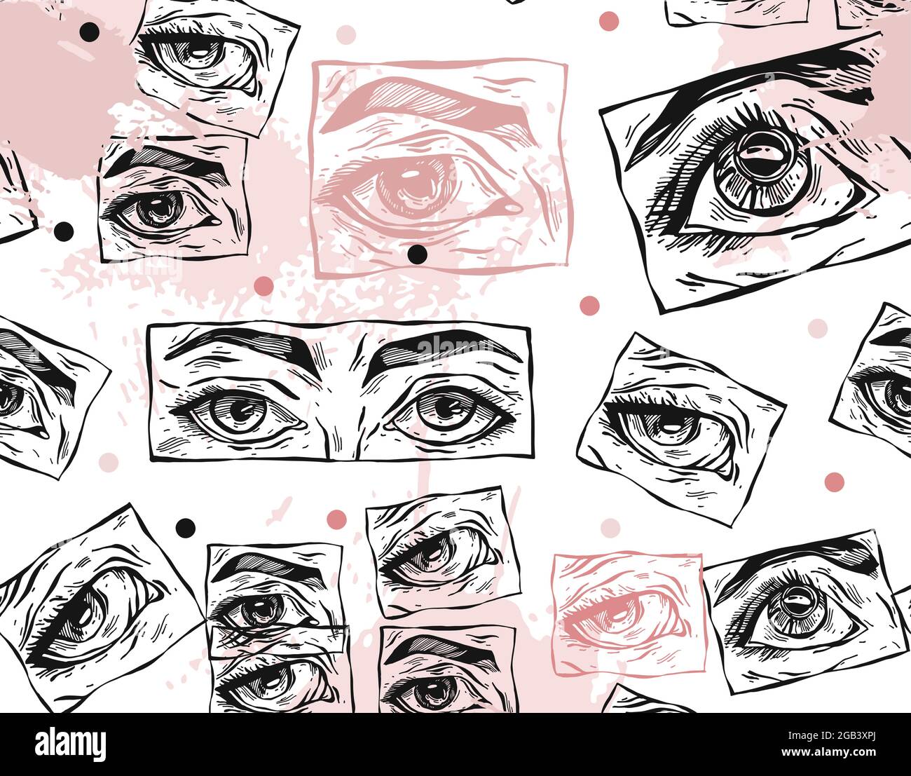 Paper collage eyes Stock Vector Images - Alamy