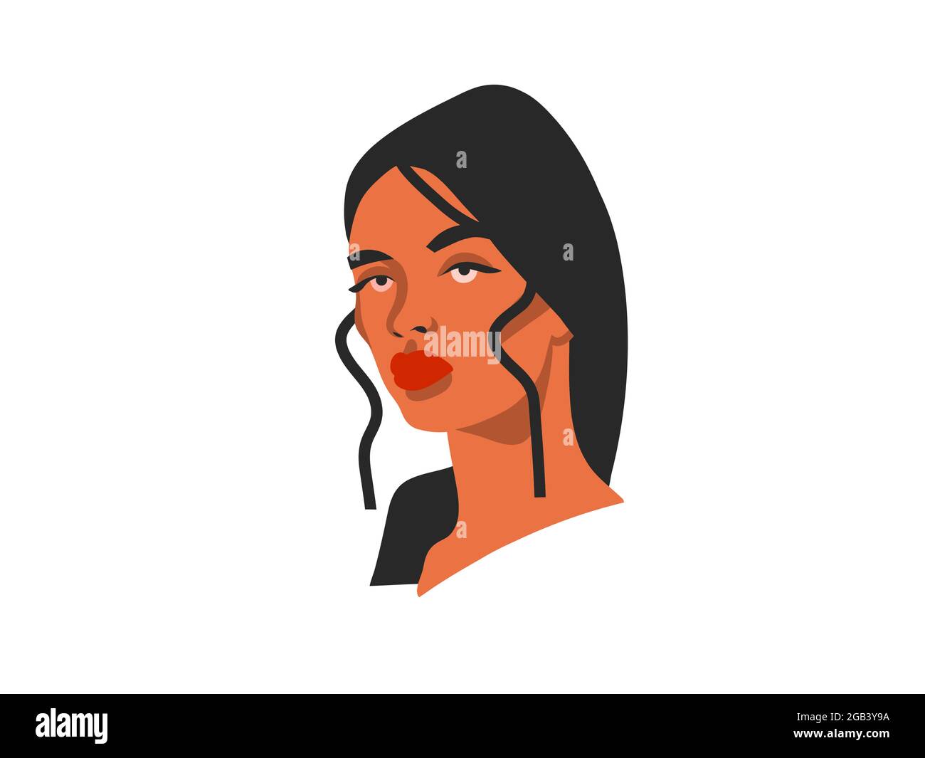 Hand drawn vector abstract stock flat graphic illustration with ethnic ...