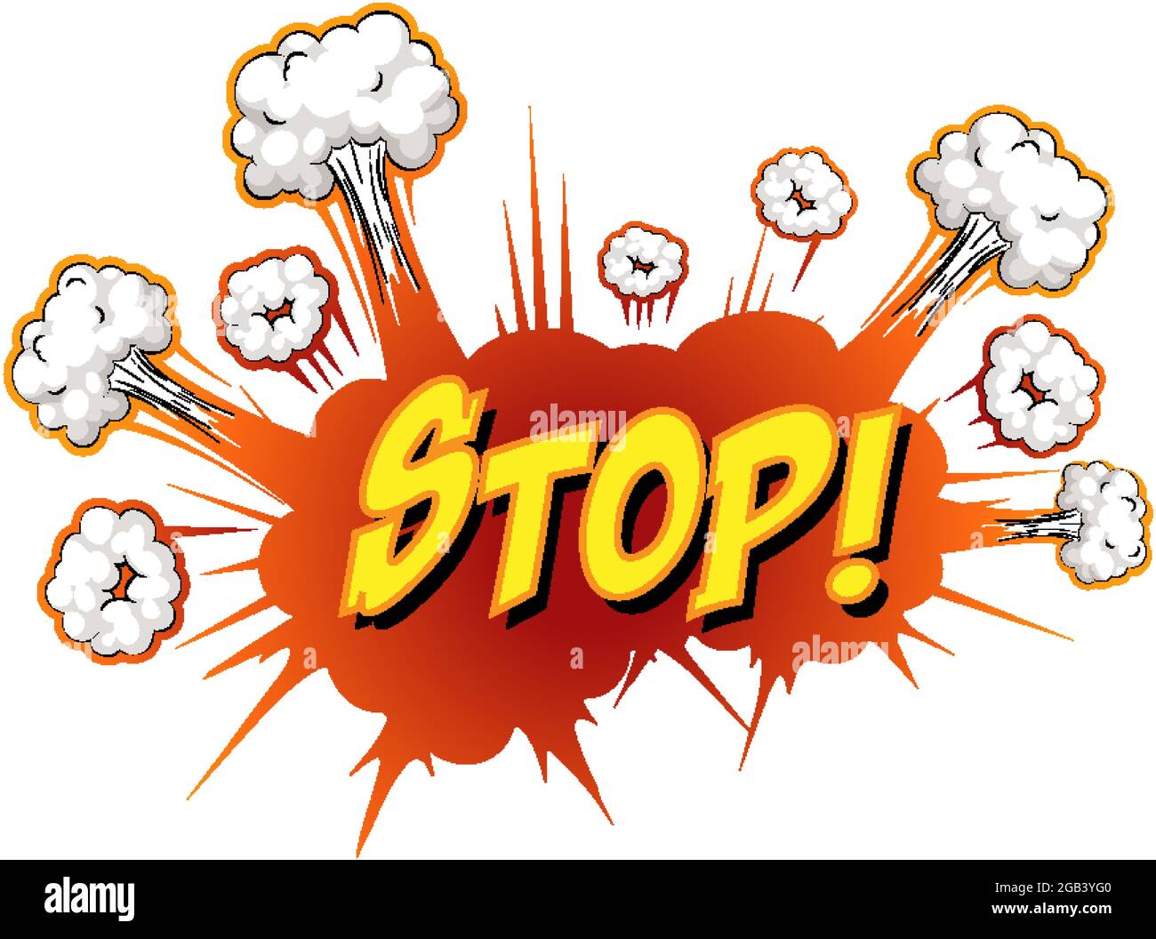 Comic speech bubble with stop text illustration Stock Vector Image ...