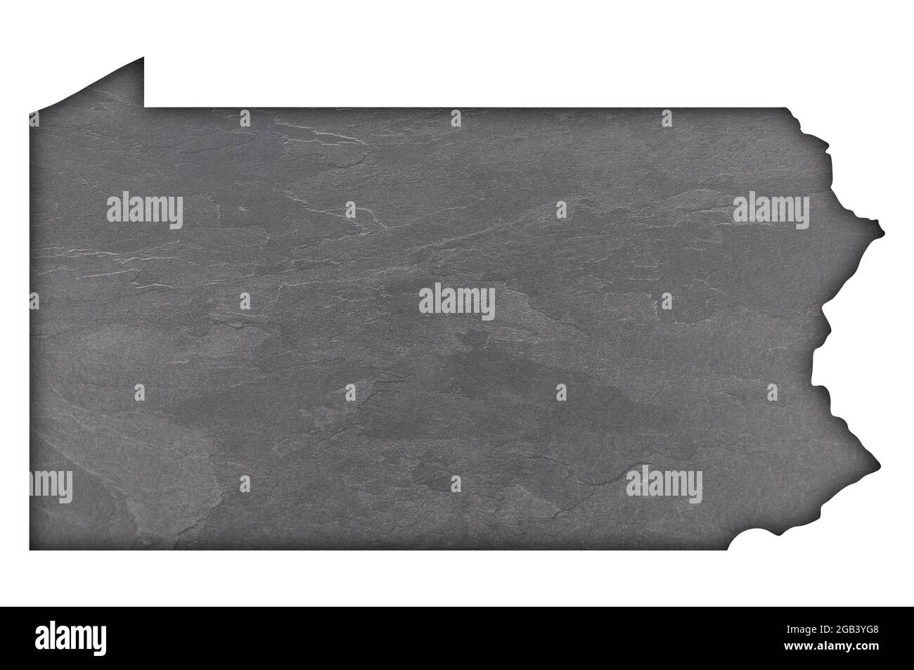 Pennsylvania map isolated on Cut Out Stock Images & Pictures - Alamy