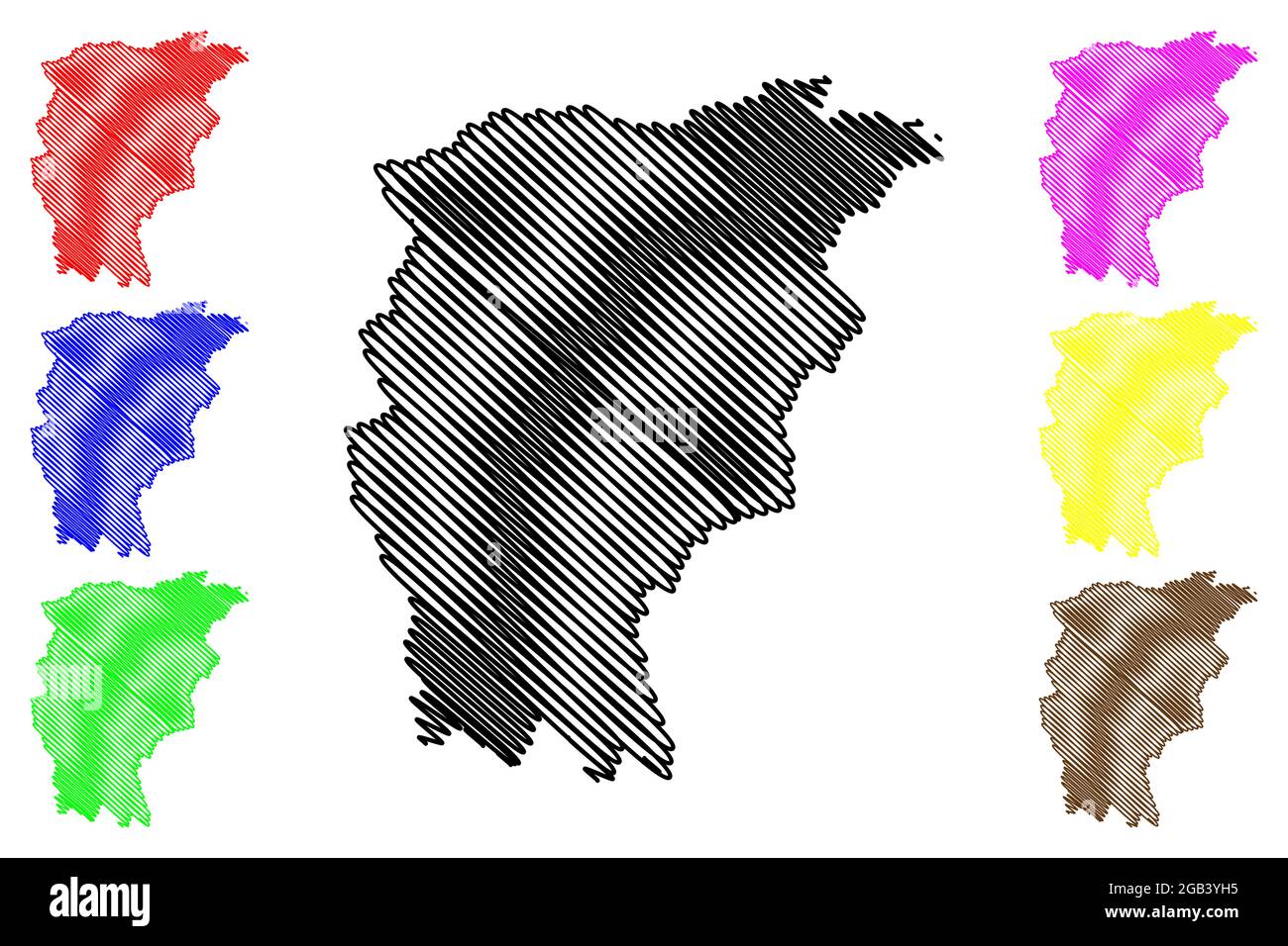 Bergamo province (Italy, Italian Republic, Lombardy region) map vector ...
