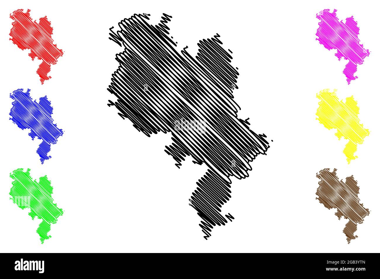Asti province (Italy, Italian Republic, Piedmont region) map vector ...