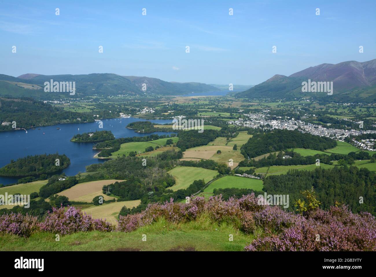 Beautiful Lake District view in Cumbria, England. Shows the depth of ...