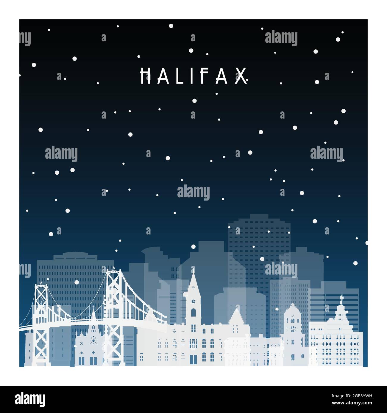 Halifax canada city skyline silhouette hi-res stock photography and ...