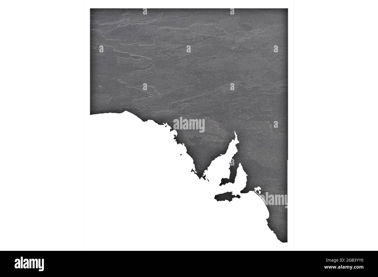 Map of South Australia on dark slate Stock Photo - Alamy