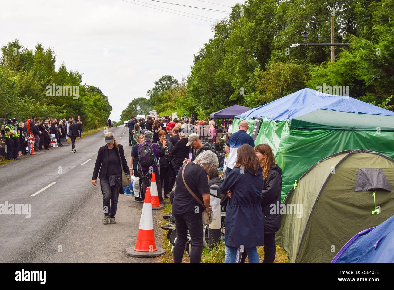 Huntingdon, United Kingdom. 1st August 2021. Animal welfare activists ...