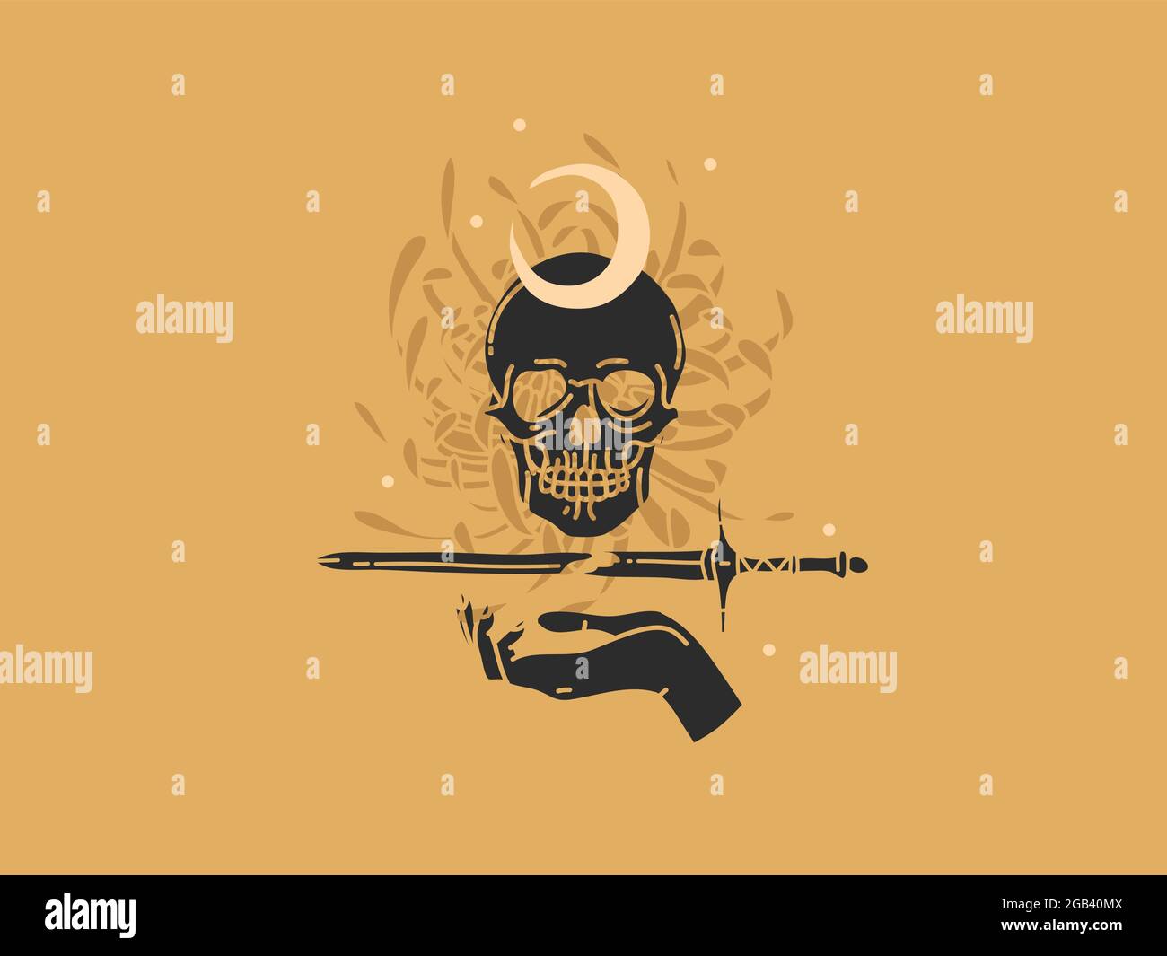 Flat hand drawn authentic Stock Vector Images - Alamy
