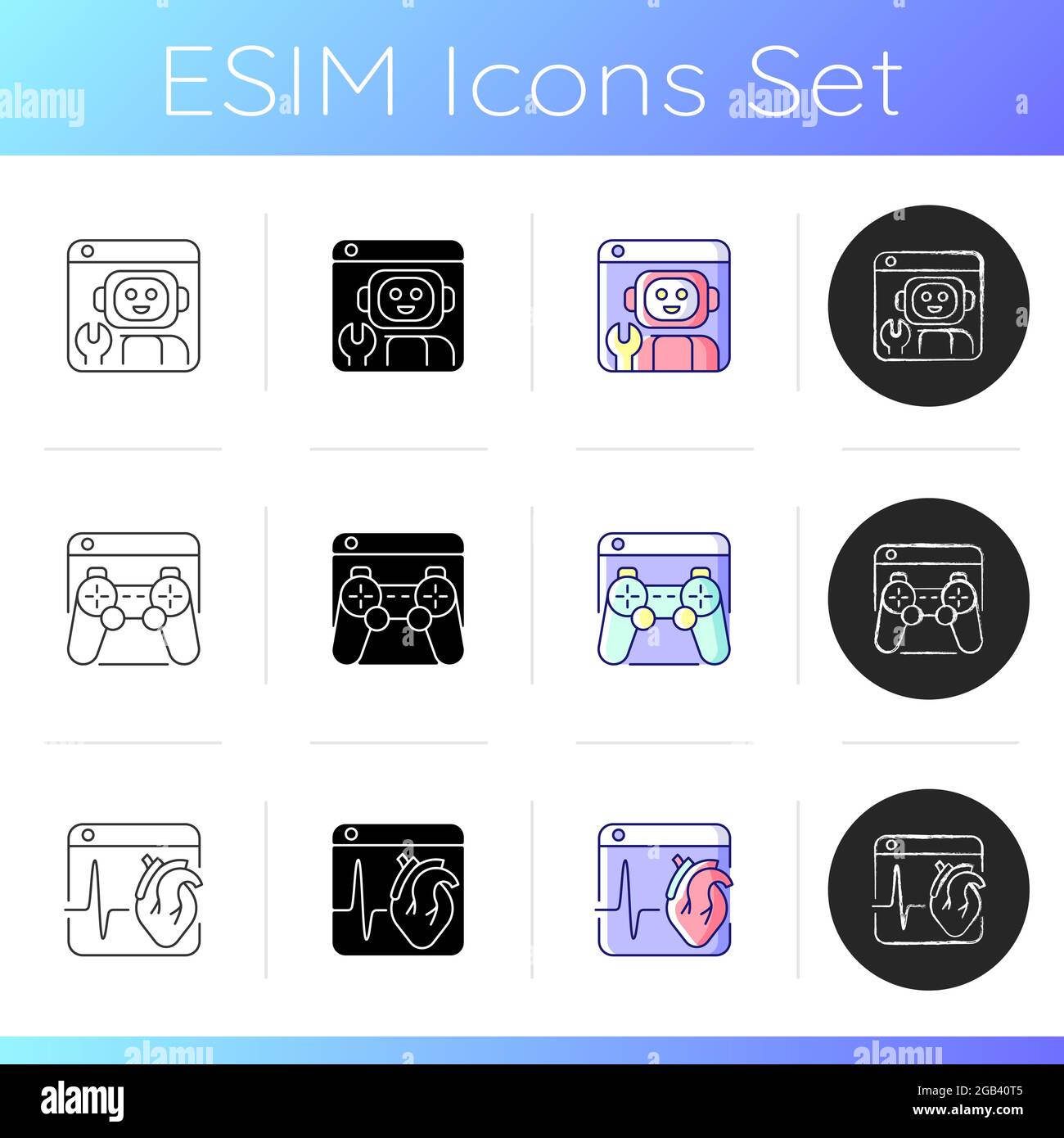 Digital platforms icons set Stock Vector Image & Art - Alamy