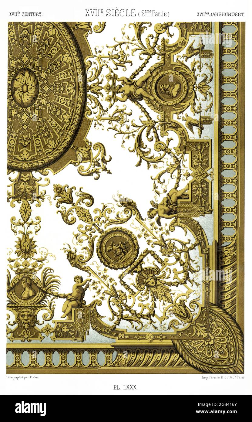 17th. Century - (Second Half) - Arched Ceiling. - By The Ornament 1880 ...