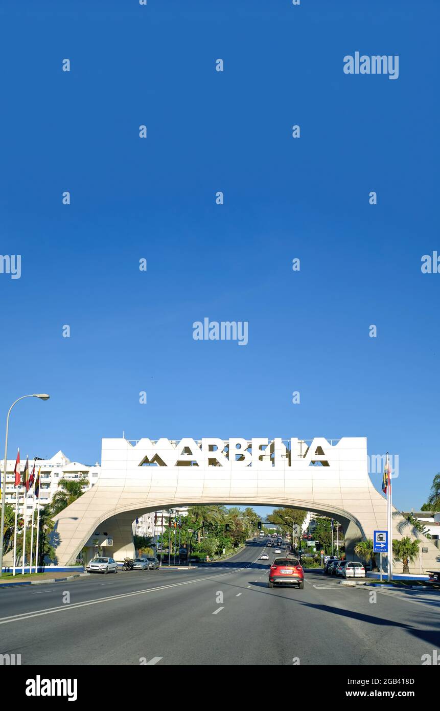 Old town marbella palm hi-res stock photography and images - Alamy