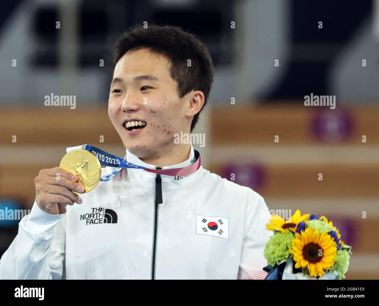 02nd Aug, 2021. Shin wins gold in vault South Korean gymnast Shin Jea ...