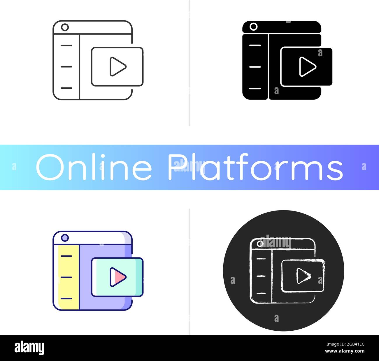 Streaming platforms Stock Vector Images - Alamy