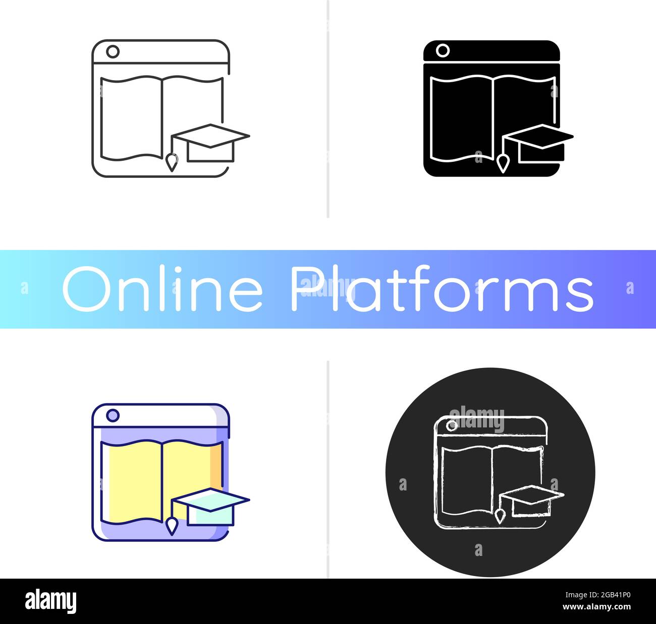 Learning platforms icon Stock Vector Image & Art - Alamy