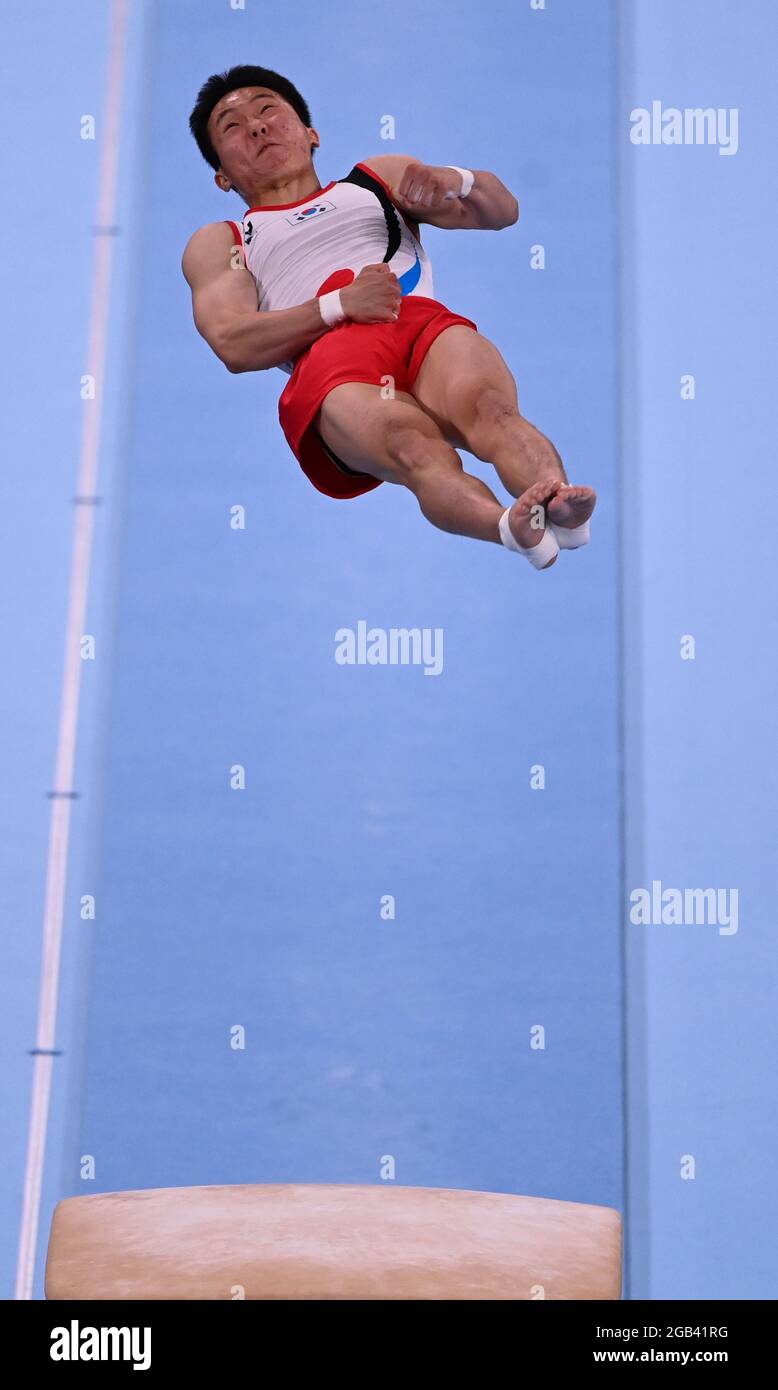 Tokyo, Japan. 02nd Aug, 2021. Gymnastics: Olympics, vault, men, final ...