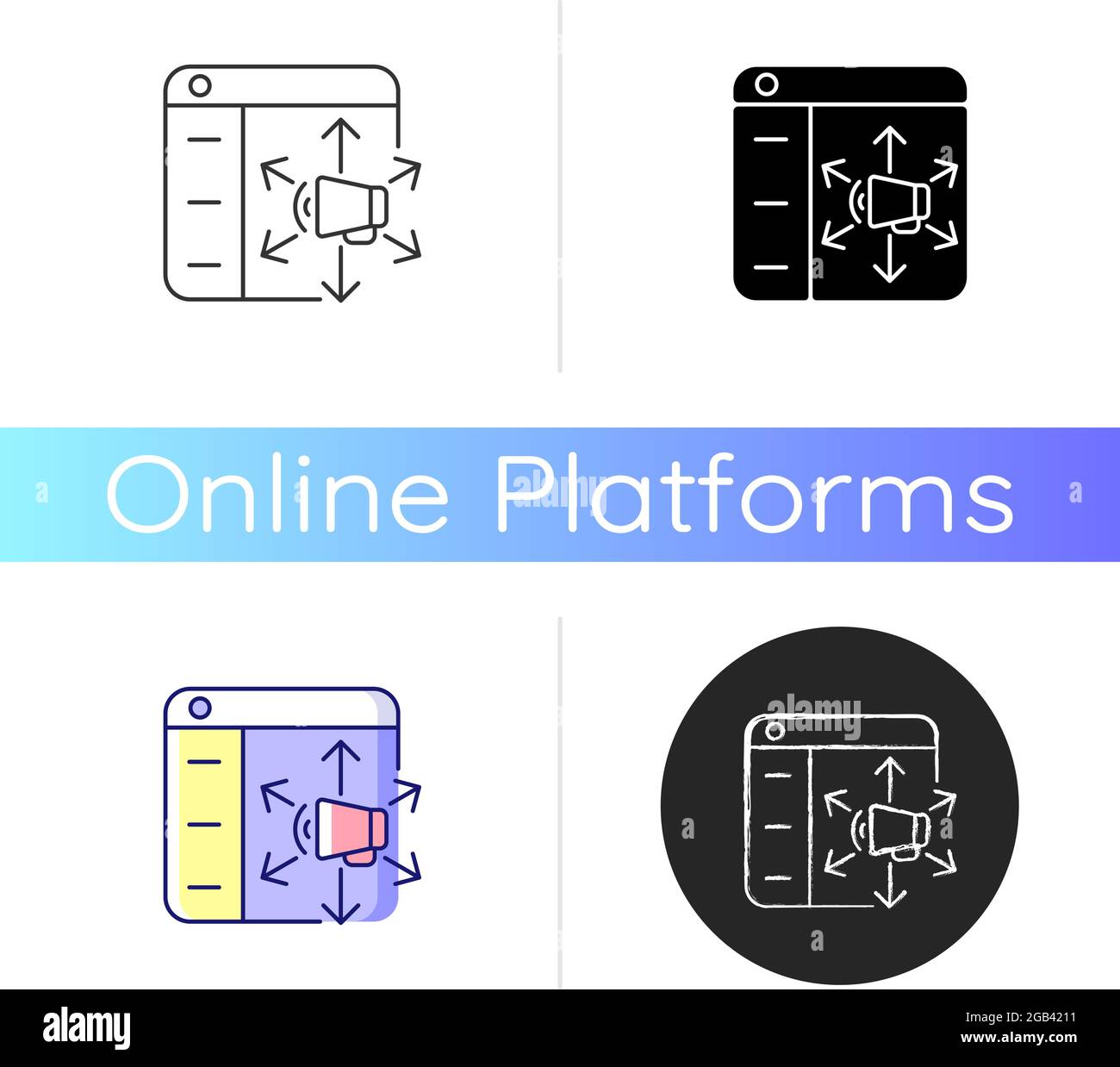 Content distribution platforms icon Stock Vector Image & Art - Alamy