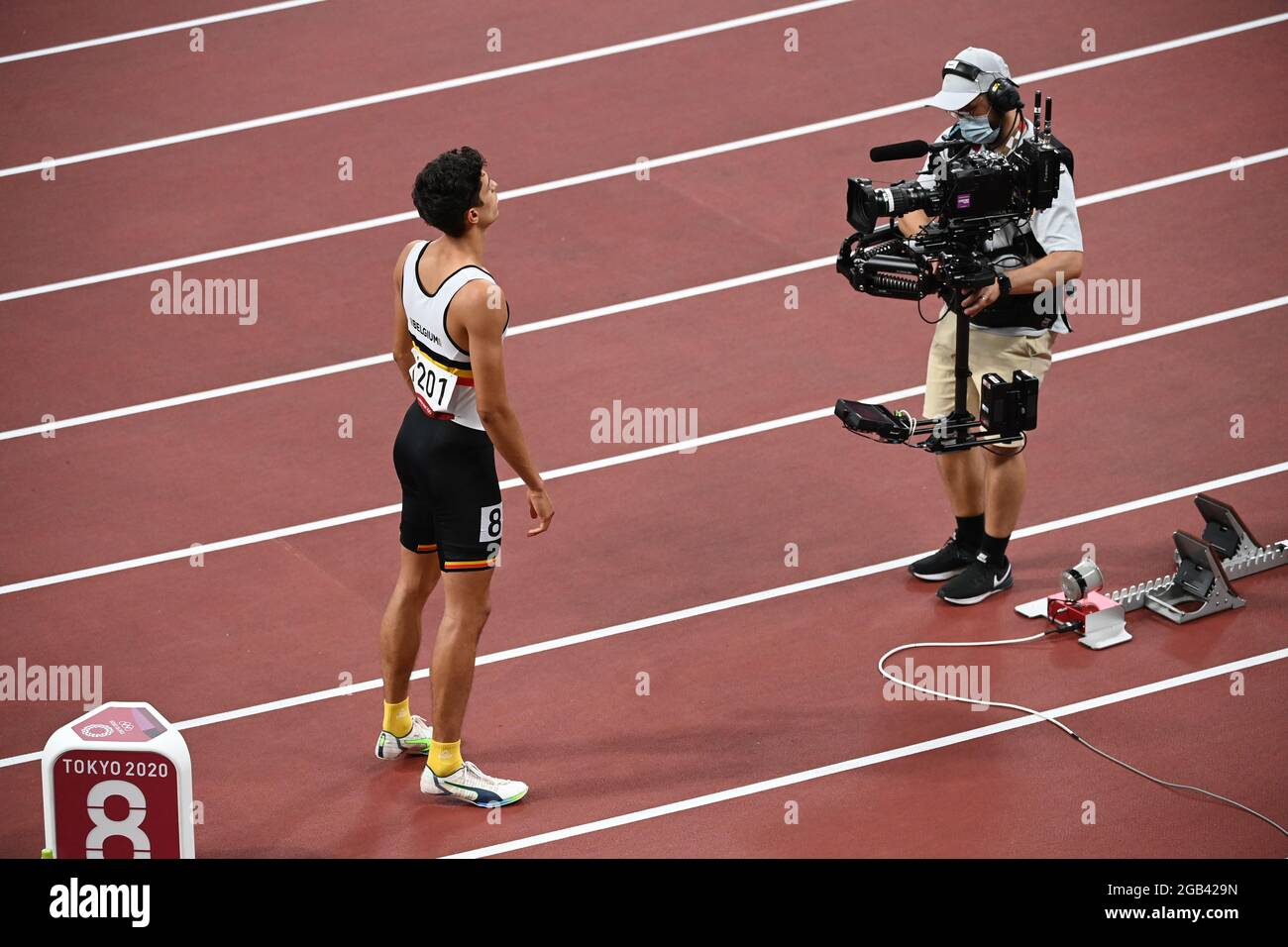 Belgian Jonathan Sacoor pictured at the start of the semi-finals of the ...