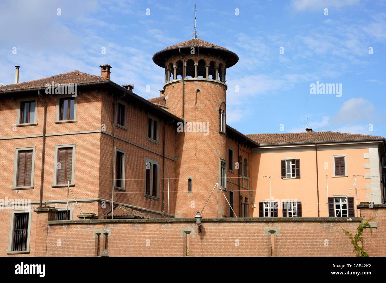 Volpedo, historic town on the Tortona hills, Piedmont, Italy. Old ...