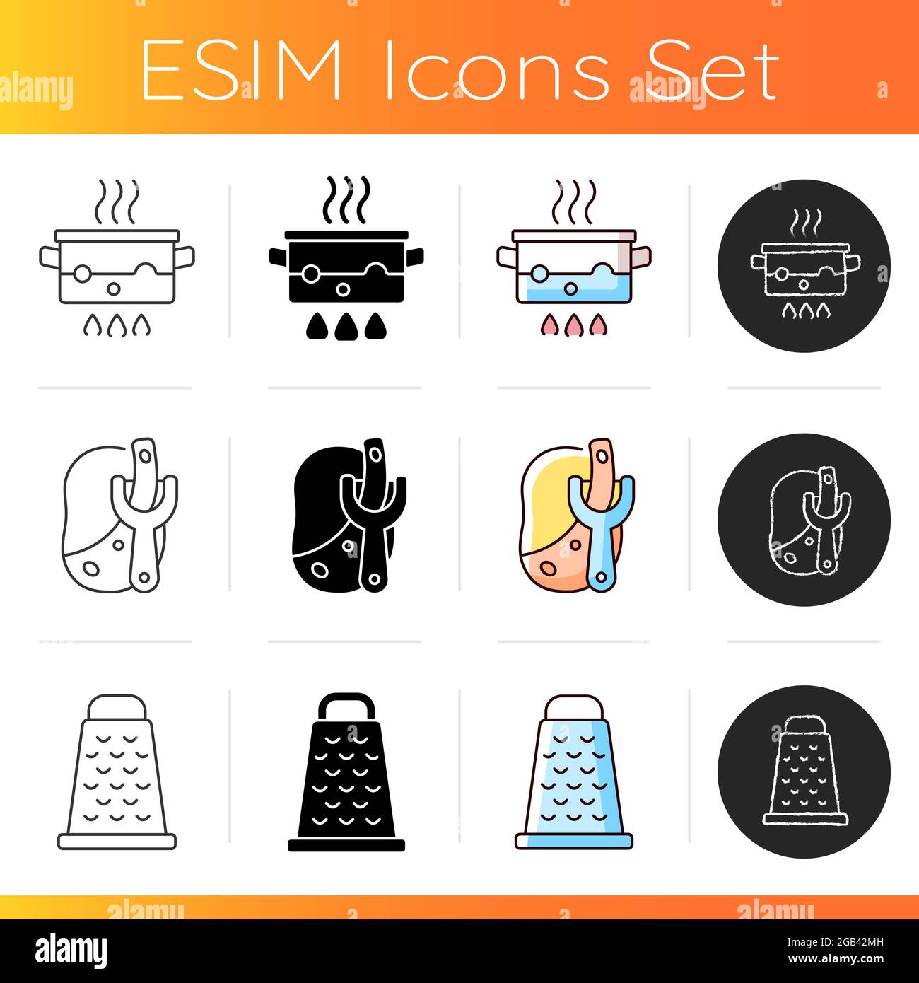 Cooking icons set Stock Vector Image & Art - Alamy